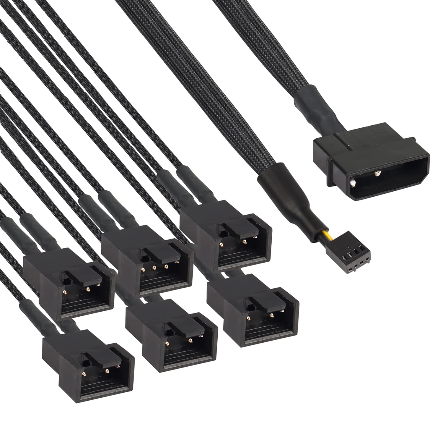 YAODHAOD HUB ARGB 1 à 6 ports, Molex 4 broches vers 5 ARGB 3 broches ...