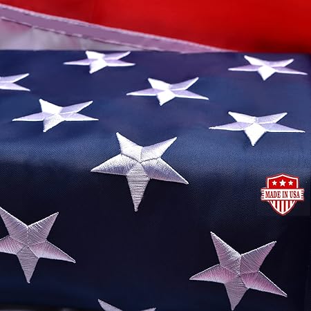 Amazon.com : G128 - American USA US Flag 3x5 ft Embroidered Stars Sewn ...