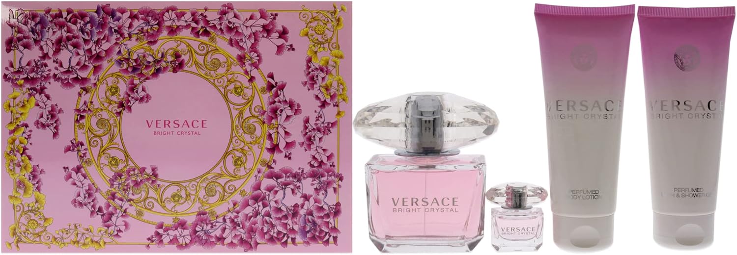 Versace Versace Bright Crystal 3oz EDT Spray, 3.4oz Perfumed Body ...
