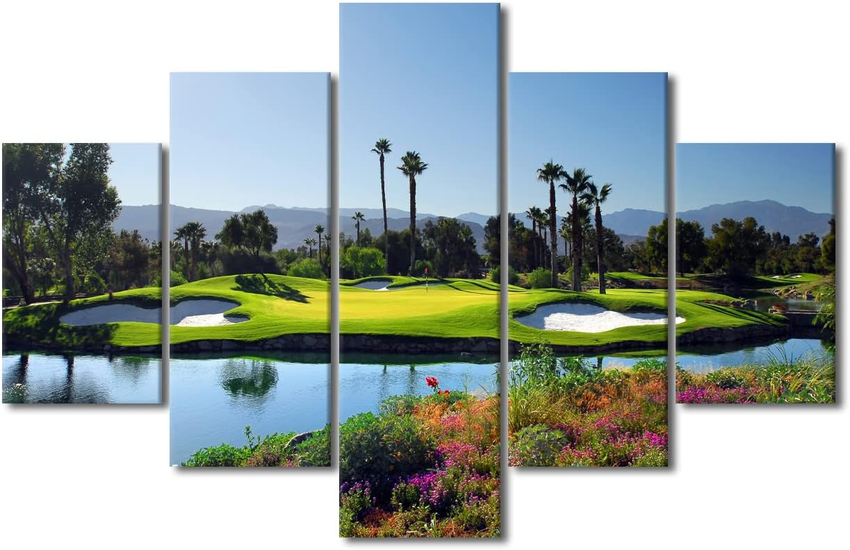 Amazon.com: Golfer Pictures for Living Room Golf Course Scenery ...