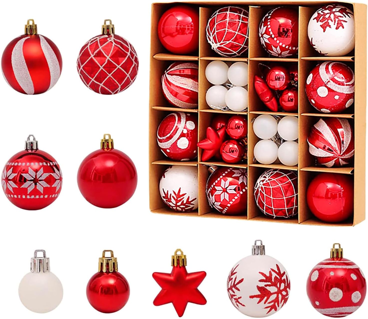 Rot Weisse Christbaumkugeln