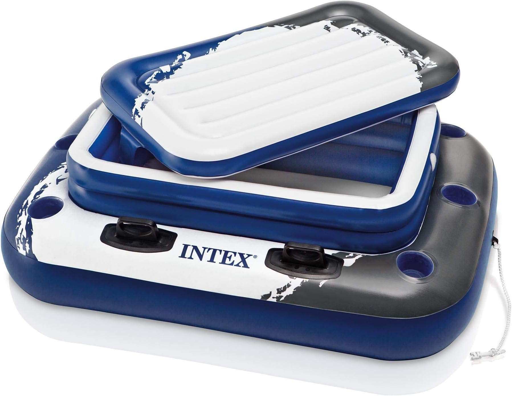 Amazon.com: Intex Blue/White Plastic Inflatable Floating Ice Chest ...