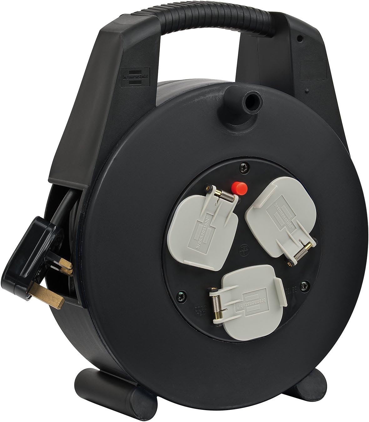 Brennenstuhl Vario Line 3-way socket cable box, black (15m extension ...