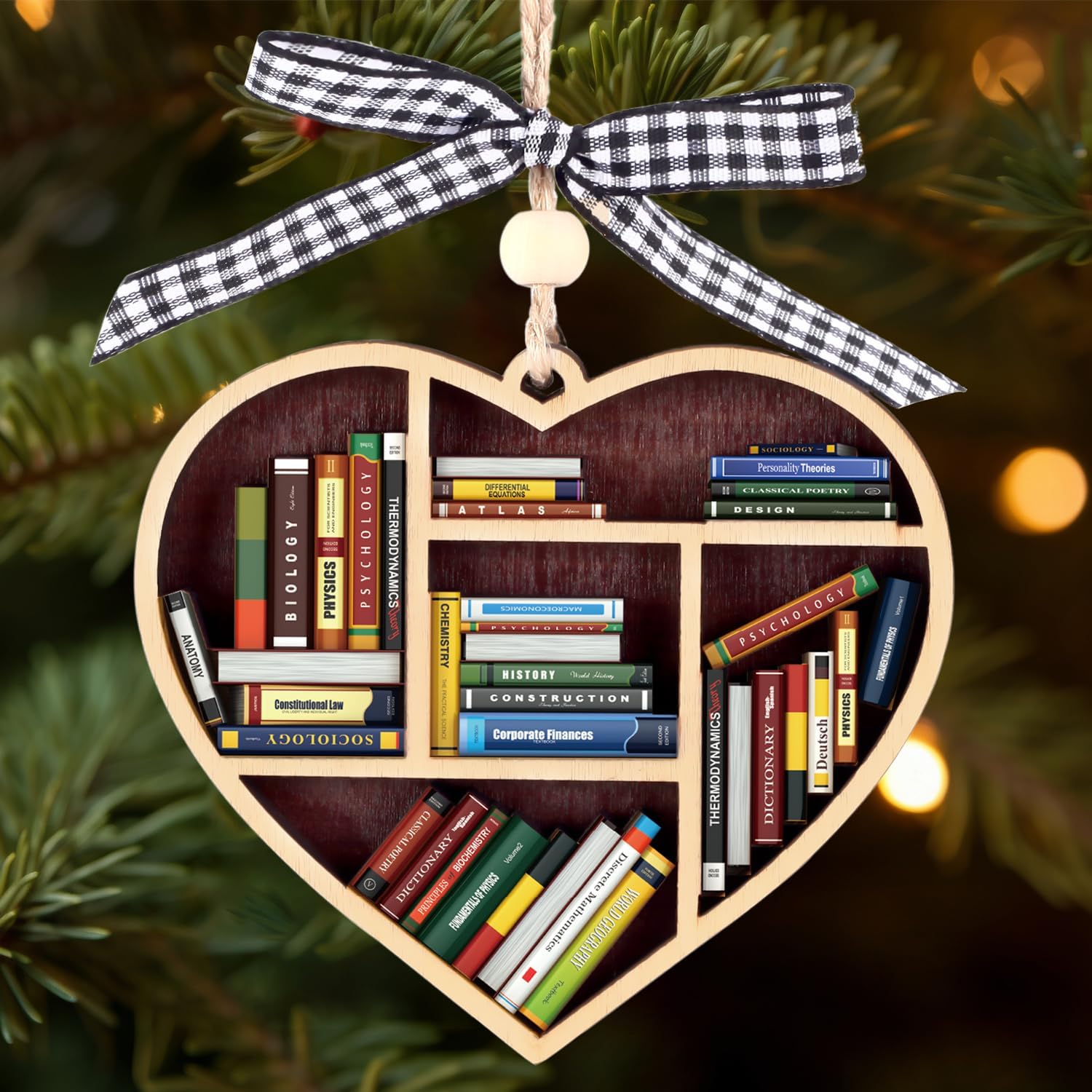 Amazon.com: 3D Book Ornaments for Christmas Tree, 2025 Book Lovers ...