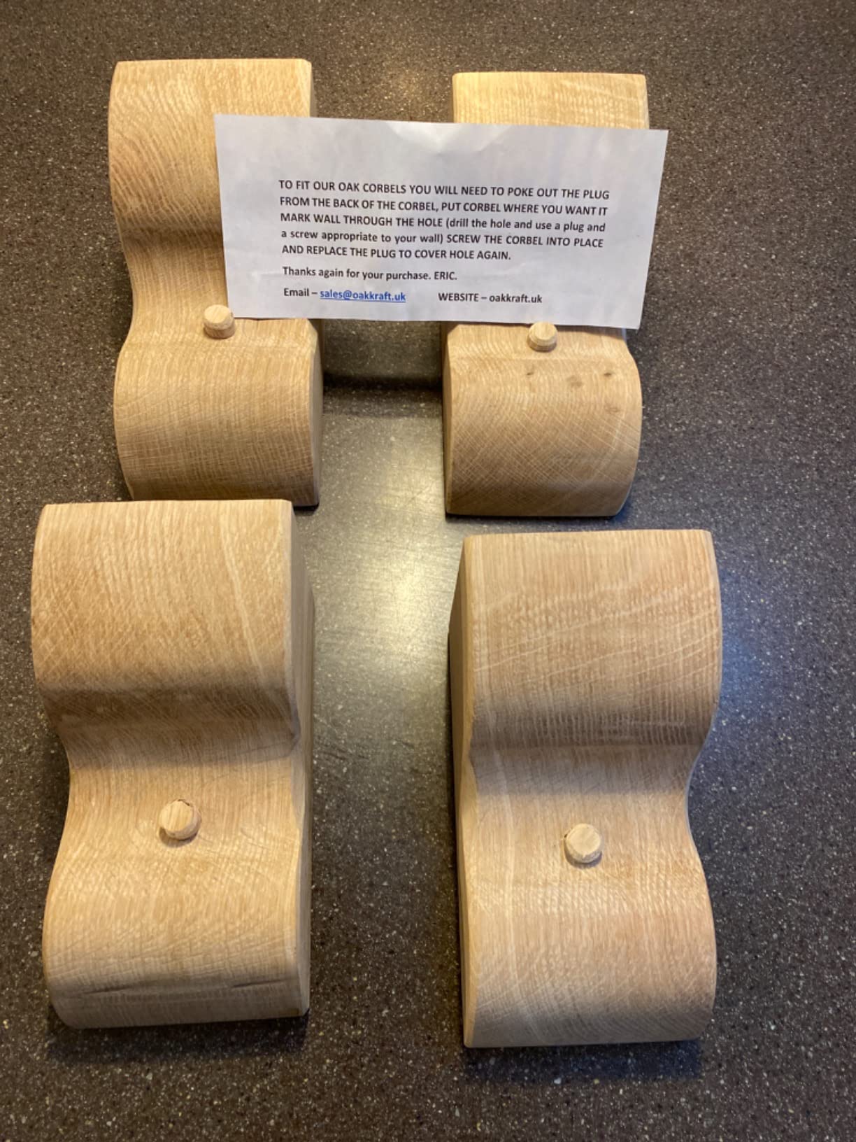 Solid Rustic Oak Corbels For Your Mantel/Shelf: Choice of 5 Sizes ...