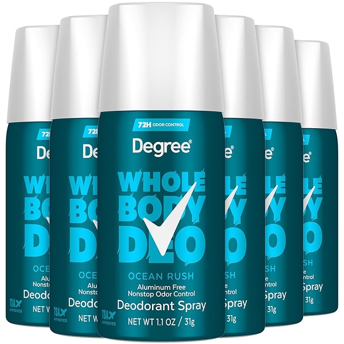 Amazon.com : Degree Whole Body Deo Spray, Ocean Rush 6-Pack – Aluminum ...