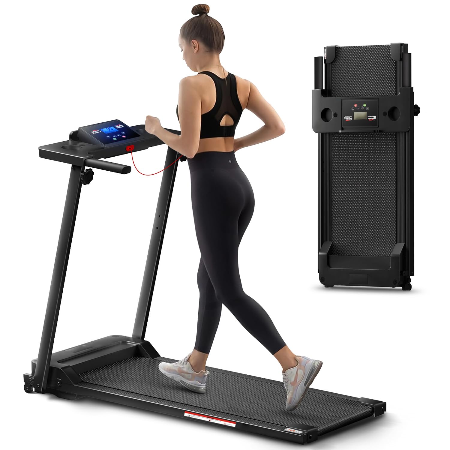 Uimoki Foldable Walking Pad Treadmill With 12 Pre Set Programs ...