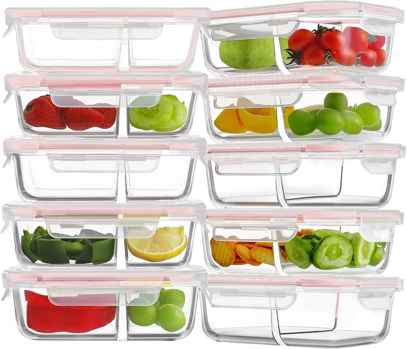 Amazon.com: [10 Pack] Glass Meal Prep Containers, Food Storage ...