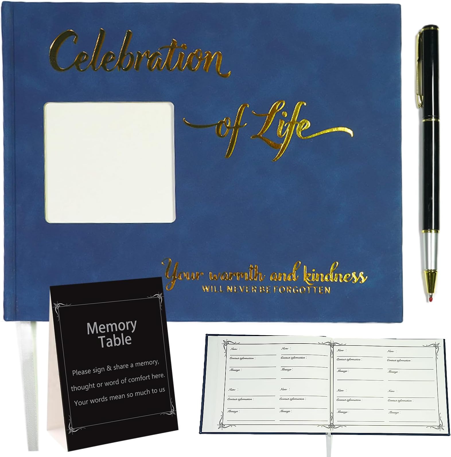 Amazon.com: plzzree 2025 Funeral Guest Book for Memorial Service: 10x8 ...