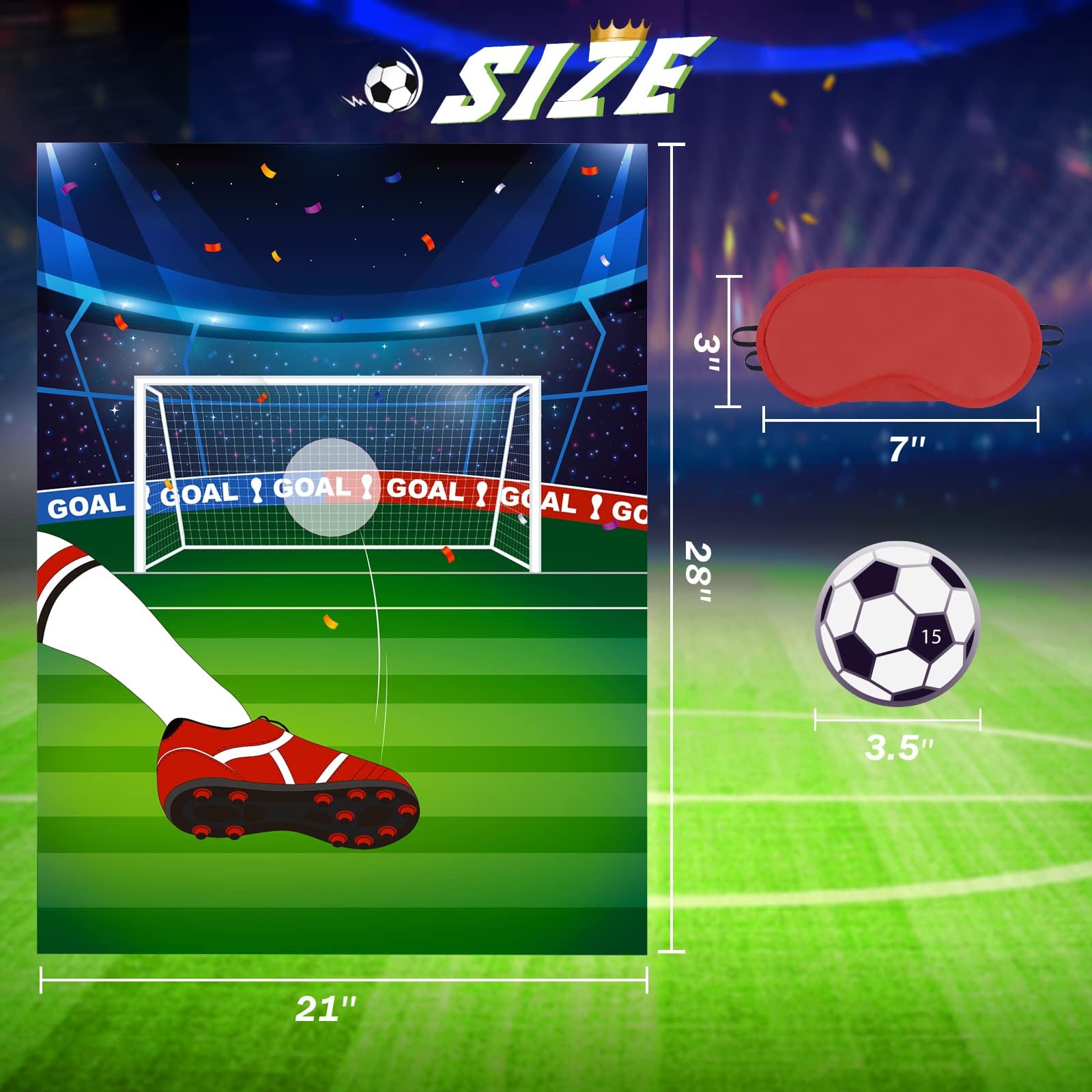 Snapklik.com : WERNNSAI Pin The Soccer On The Goal - Soccer Party Games ...