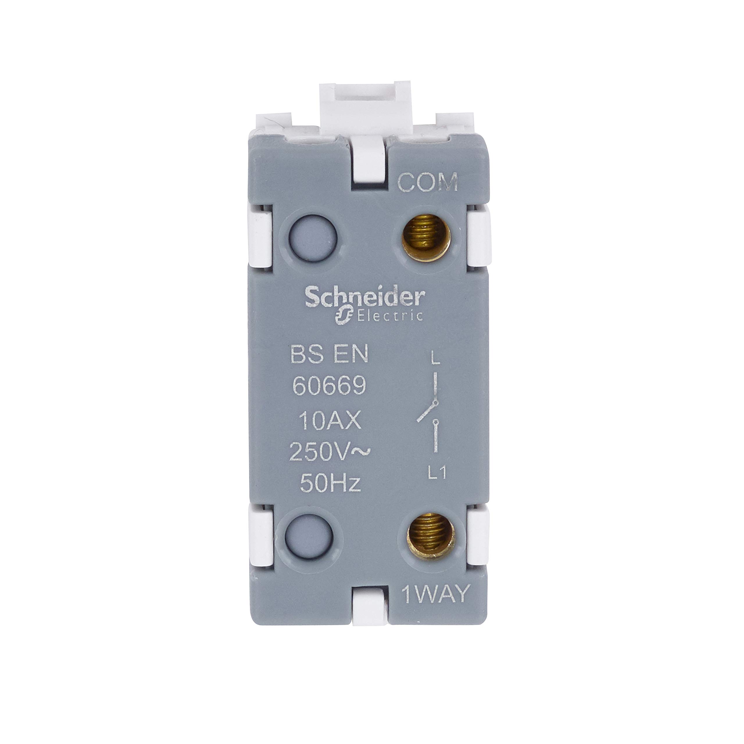 Schneider Electric Ultimate Grid System – 1 Way Switch Module, Rocker ...