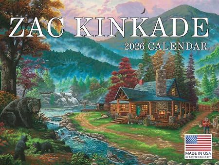 Amazon.com : Zac Kinkade Calendar 2026 Monthly Wall Calender 12 Month ...
