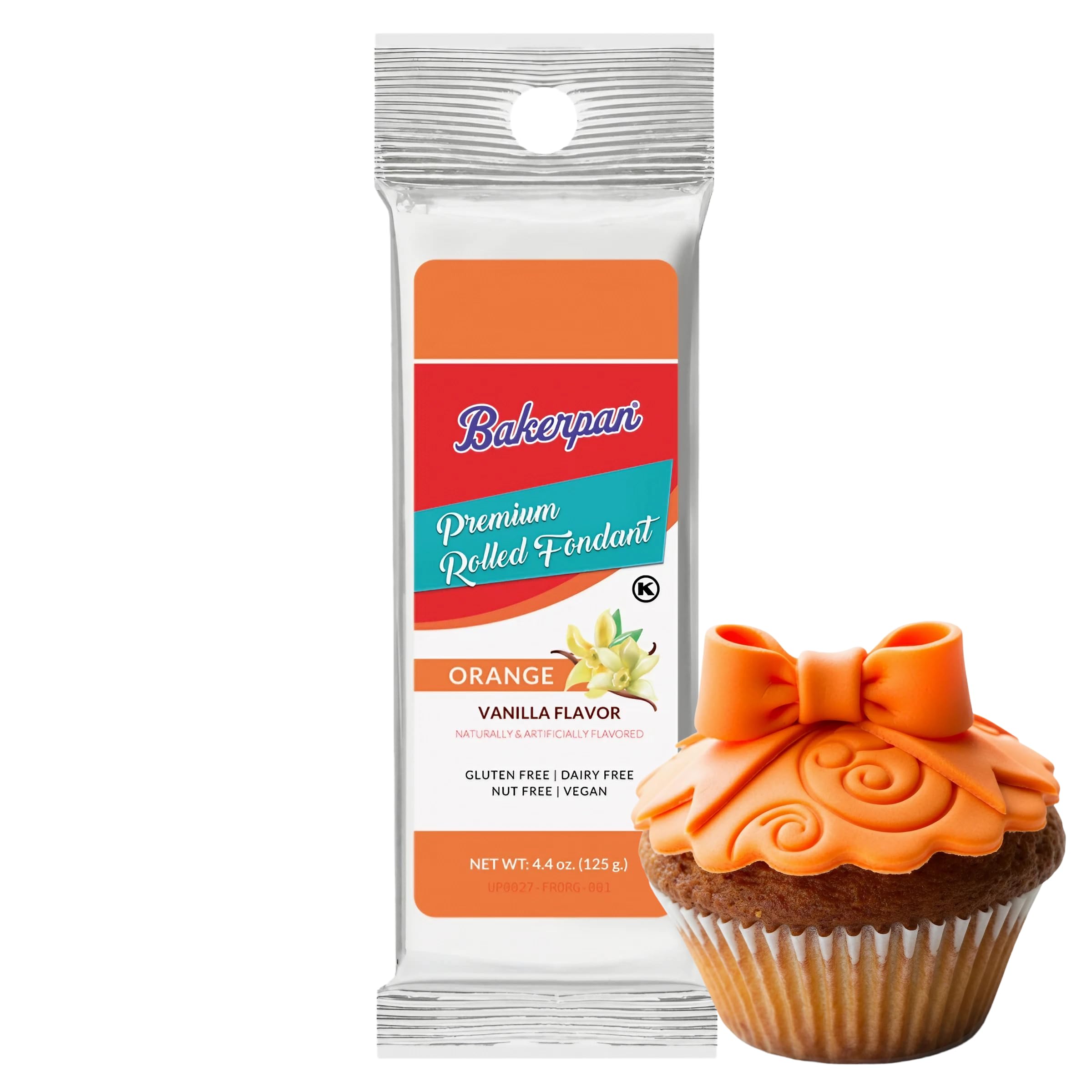 Amazon.com: Bakerpan Premium Rolled Orange Fondant for Cake Decorating ...