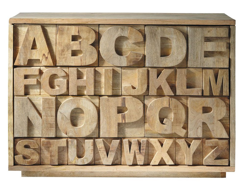 The Attic Alphabet Chest of 18 Drawers (Brown) (KL-28) : Amazon.in ...
