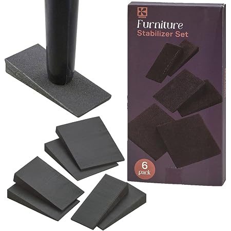 Amazon.com : 6pc Furniture Wedge 'Wobble-Stoppers' Fix Uneven Tables ...