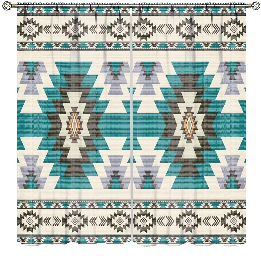 Amazon.com: Aztec Pattern Curtains for Bedroom,Ethnic Tribal Style ...