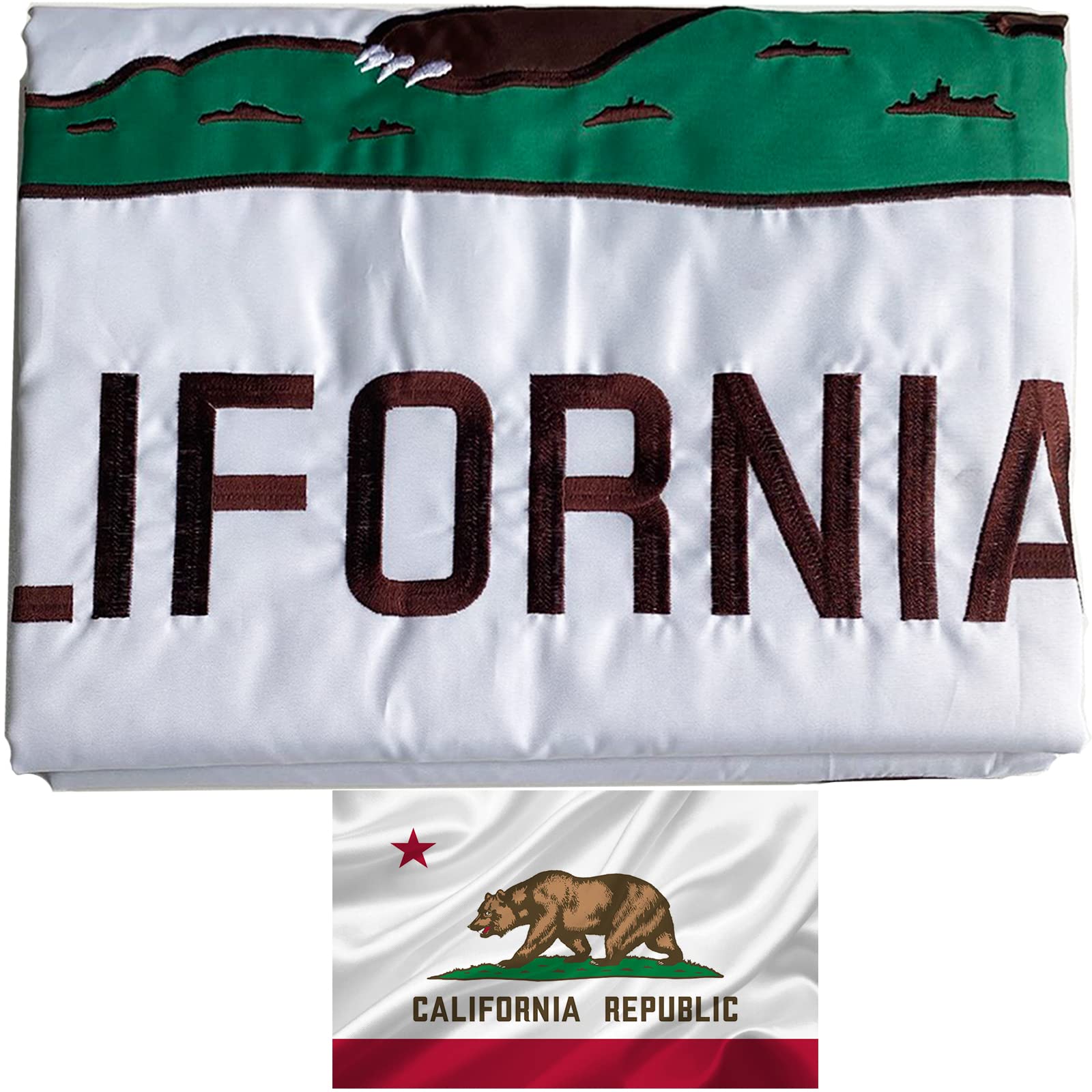 Amazon.com : California Flag Embroidered 3x5 Outdoor Double Sided ...