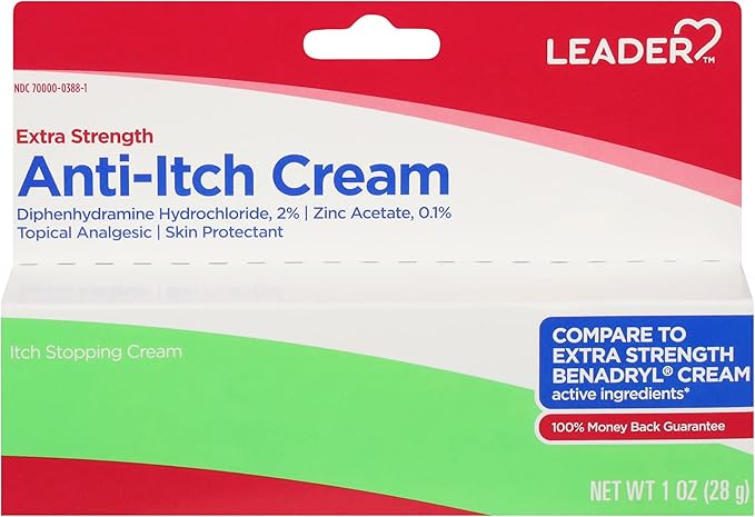 Amazon.com: LEADER Anti-Itch Cream Extra Strength, Topical Analgesic ...