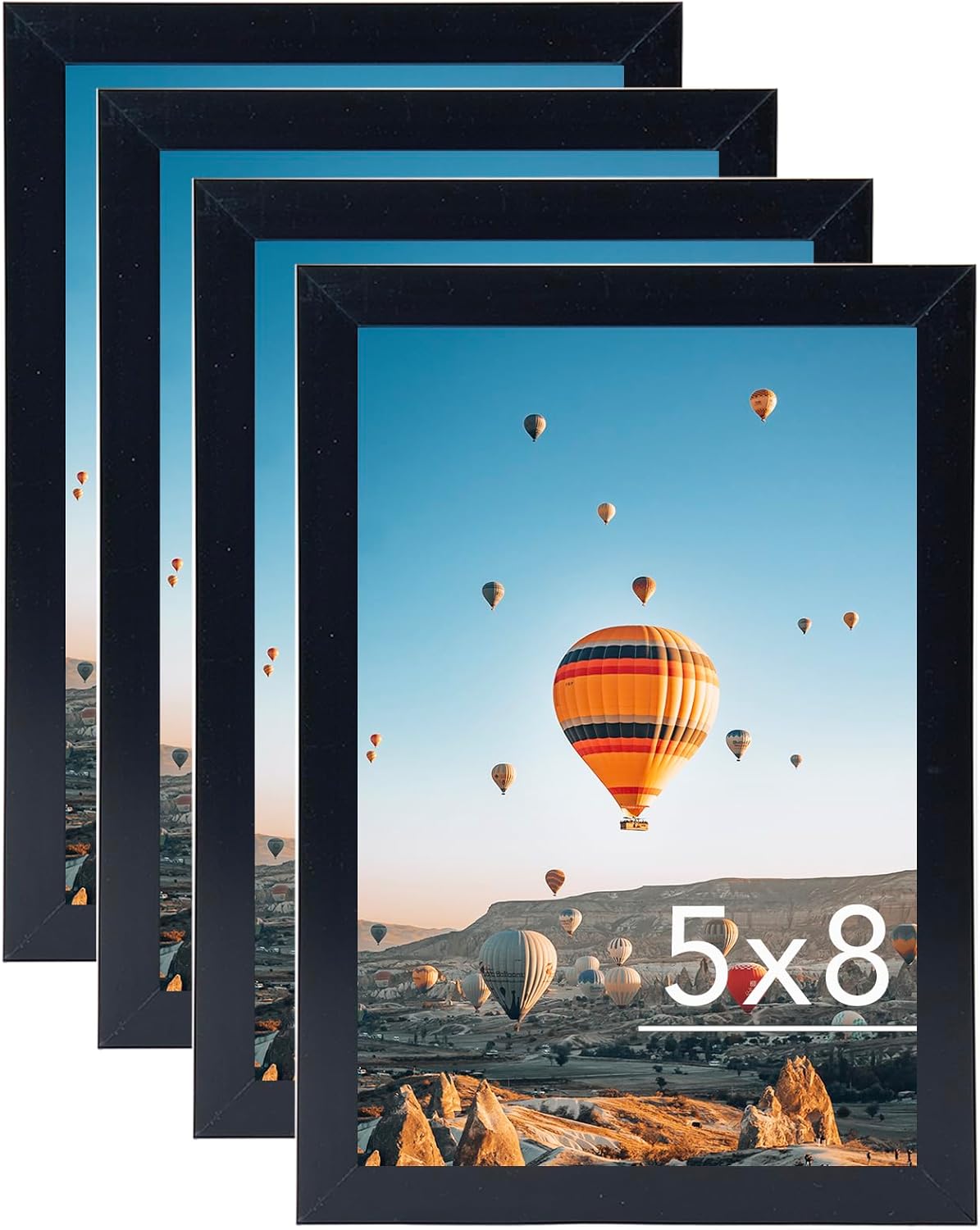 Amazon.com: JCJMY 5x8 Picture Frame Set of 4 Black for Wall Hanging or ...
