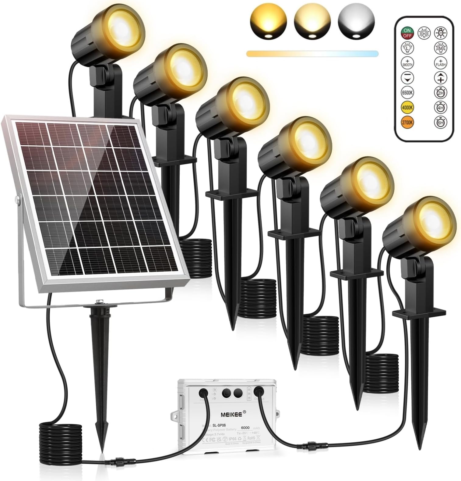 MEIKEE Outdoor Solar Lights, Waterproof Solar Powered Garden Lights ...