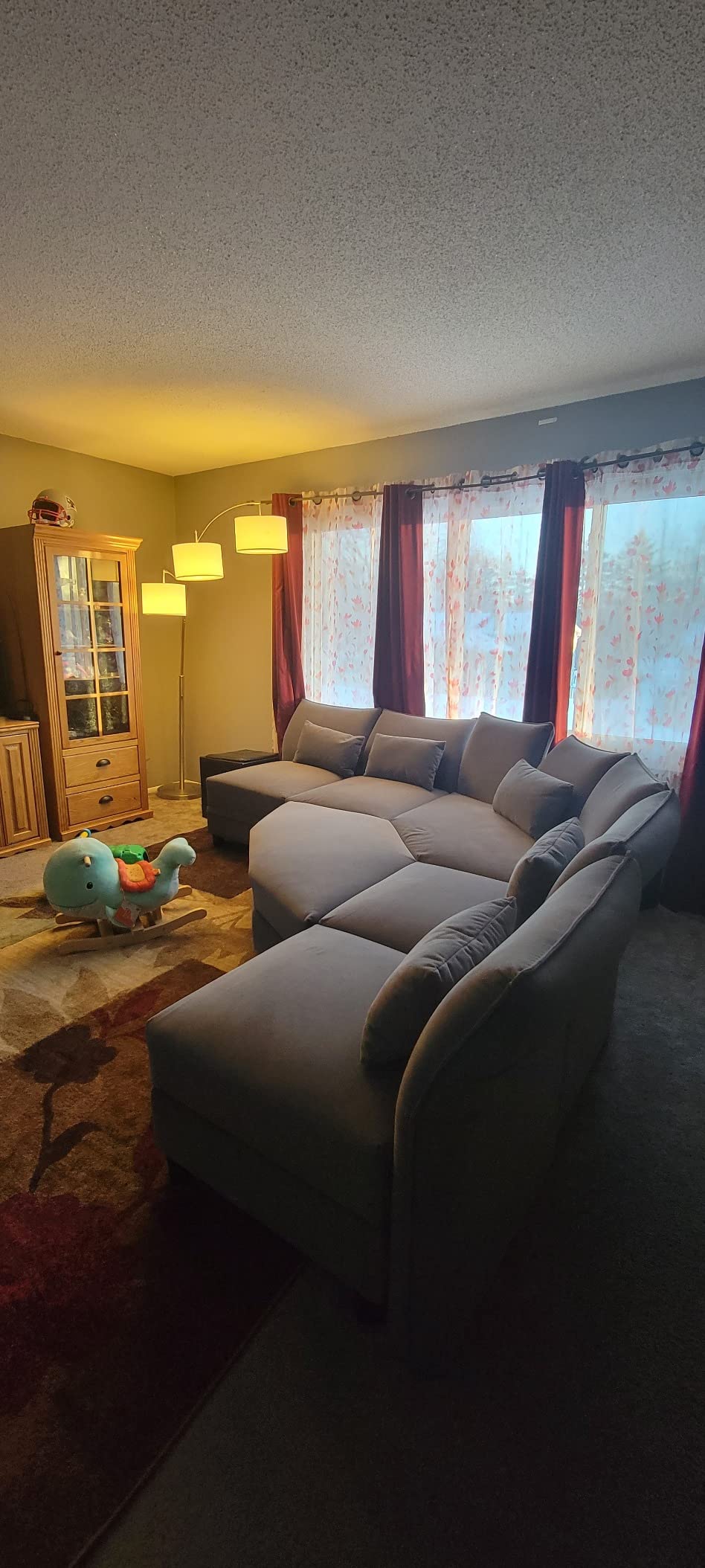 $95/mo - Finance LLappuil Velvet Modular Sectional Sofa, Oversized 10 ...