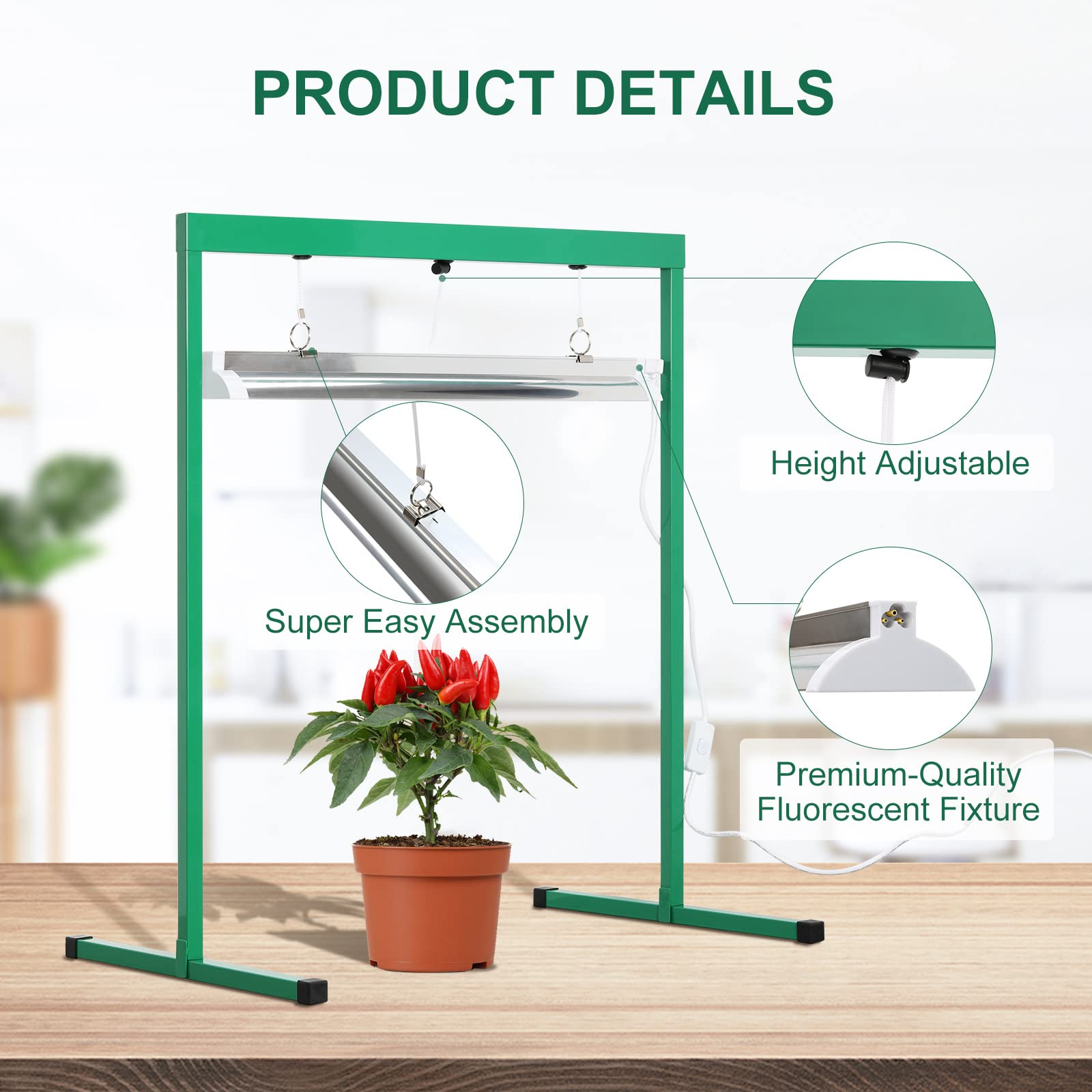 Snapklik.com : iPower GLT5XX2-A Fluorescent 6400K T5 2 Feet Grow Light ...