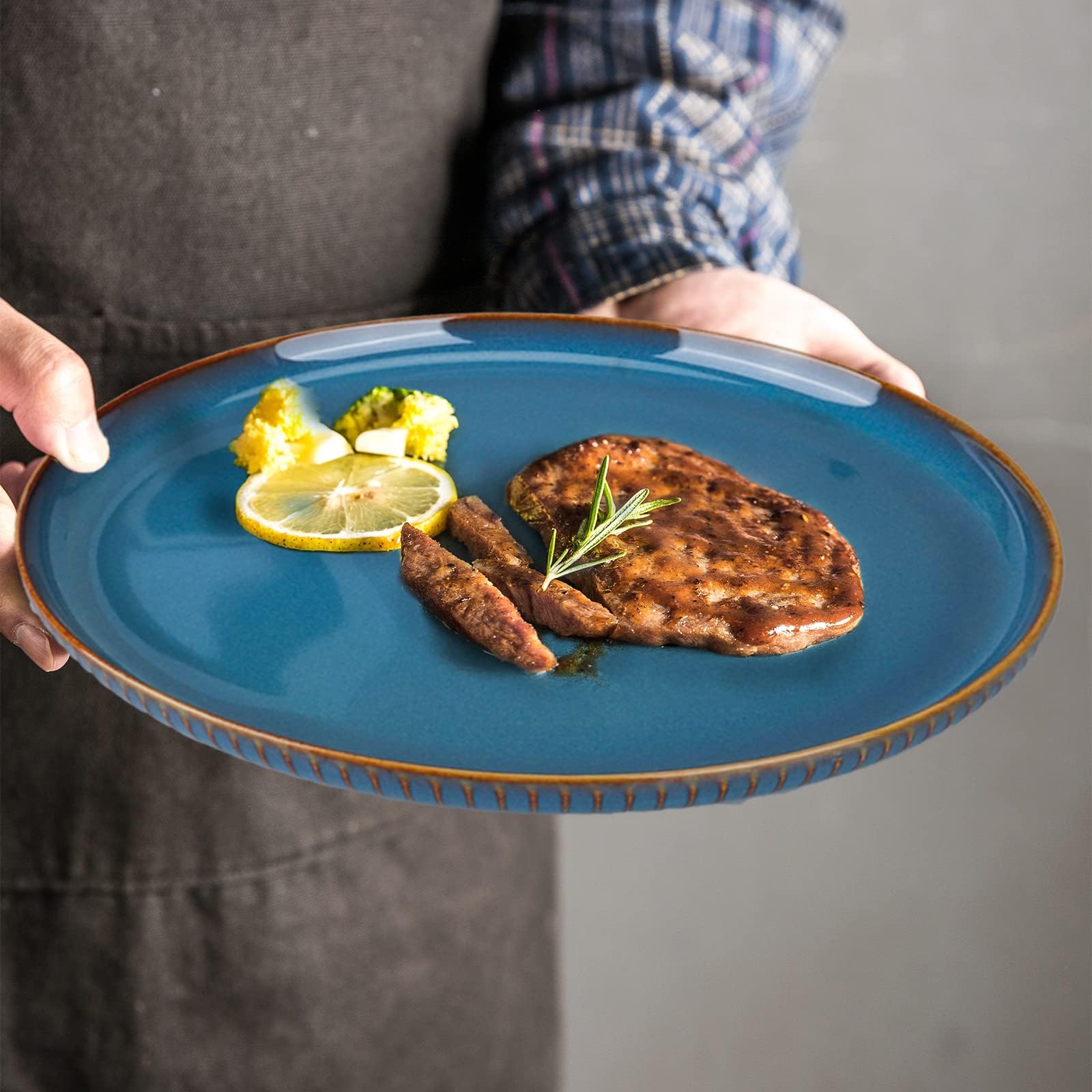 Cooks Professional Dinner Plates Set of 4 | 26cm Large Ceramic Dinner ...