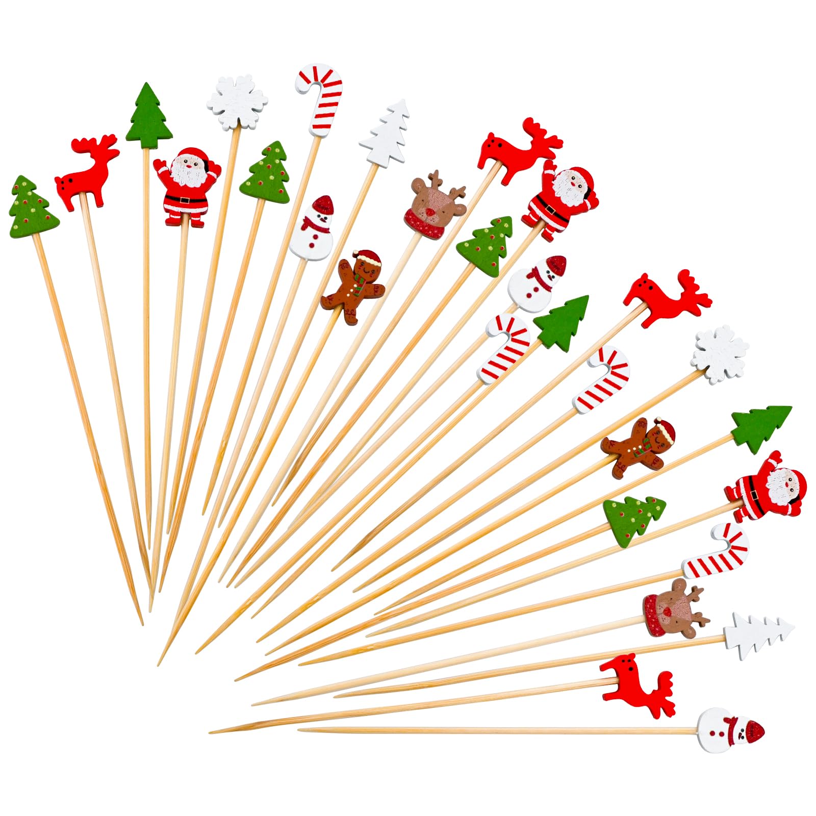 Amazon.com | 100PCS Christmas Cocktail Picks, 4.7 inch Christmas Food ...