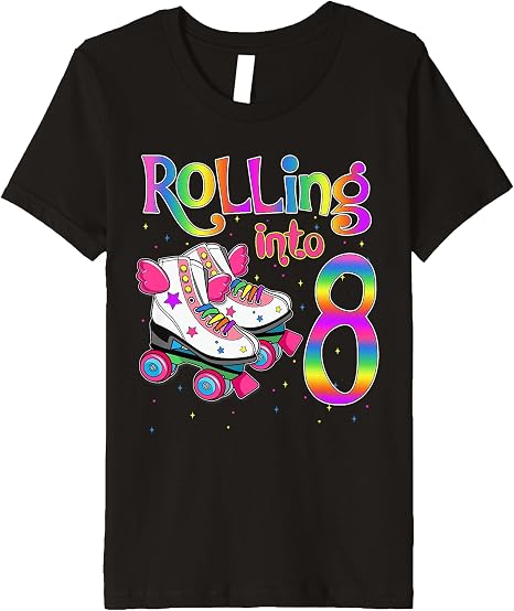 Amazon.com: Kids Rolling Into 8 years Let's Roll I'm Turning 8 Roller ...