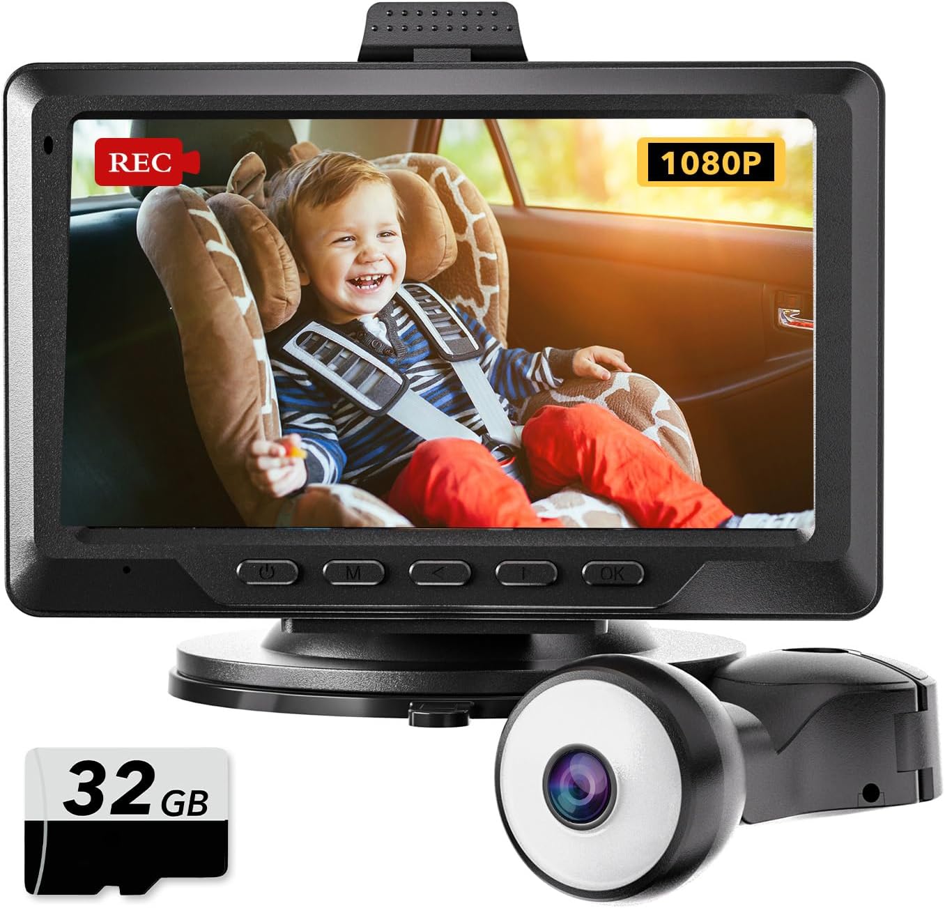 Amazon.com: REDTIGER Baby Car Camera 1080P HD Recording with 32GB Card ...