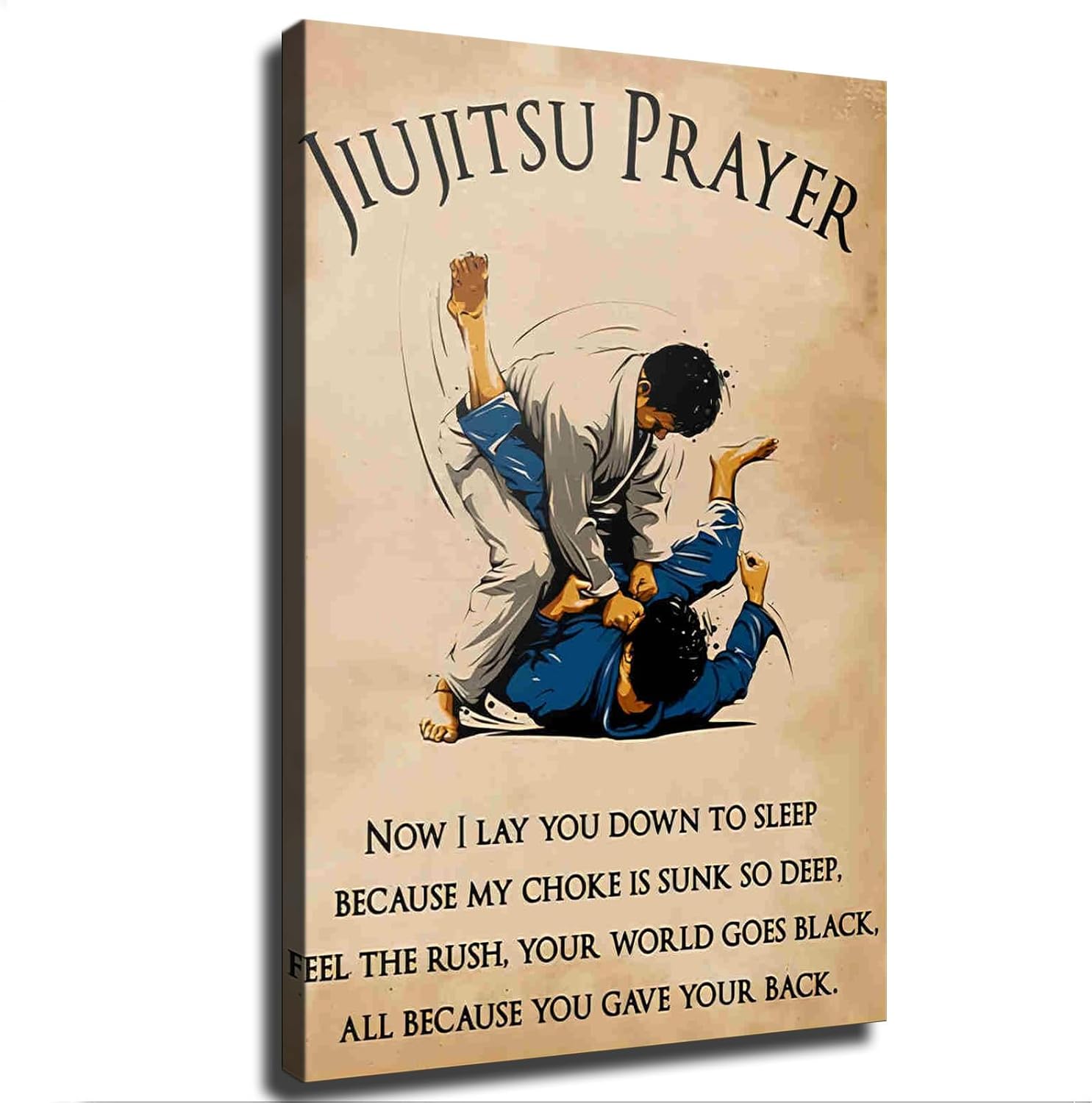 Amazon.com: Jiu Jitsu Prayer Poster Home Decor Canvas Painting HD ...