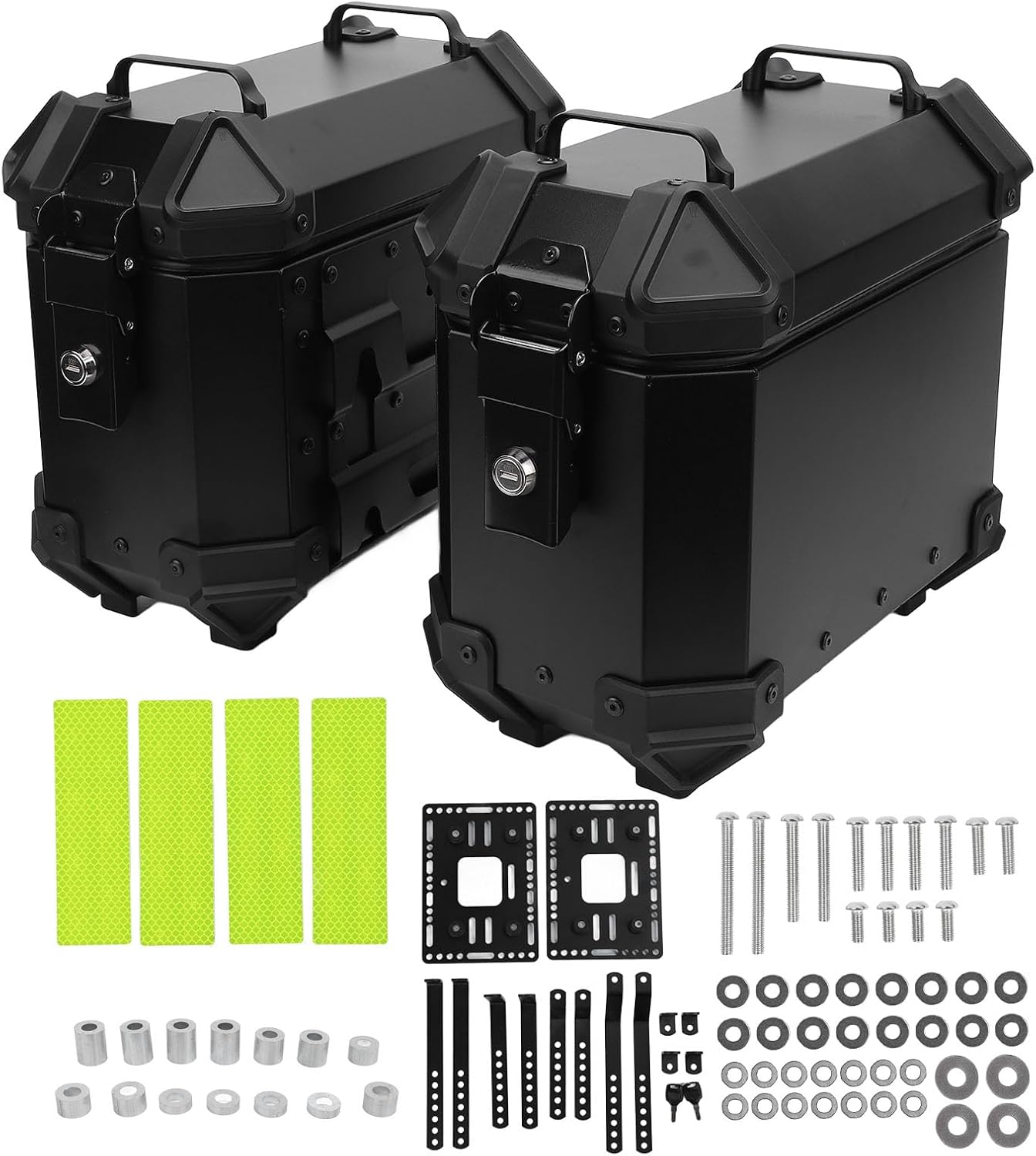 Amazon.com: Pair Universal Motorcycle Side Case, 18L Motorbike Hard ...