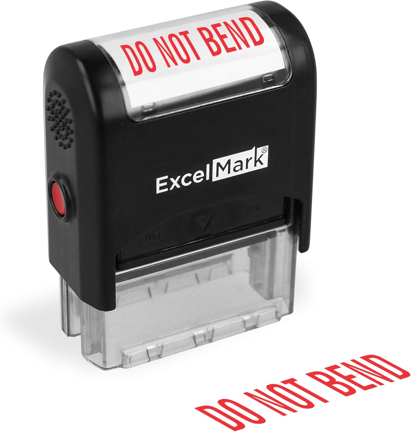 Amazon.com : ExcelMark DO NOT Bend Self Inking Rubber Stamp - Red Ink ...