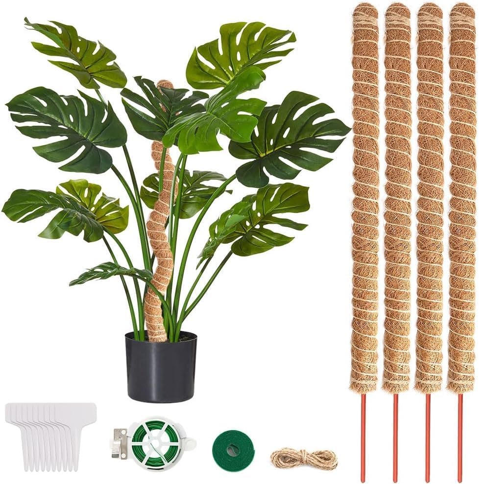Estefanlo Moss Pole, Moss Pole for Monstera, 4pcs 70cm Plant Supports ...