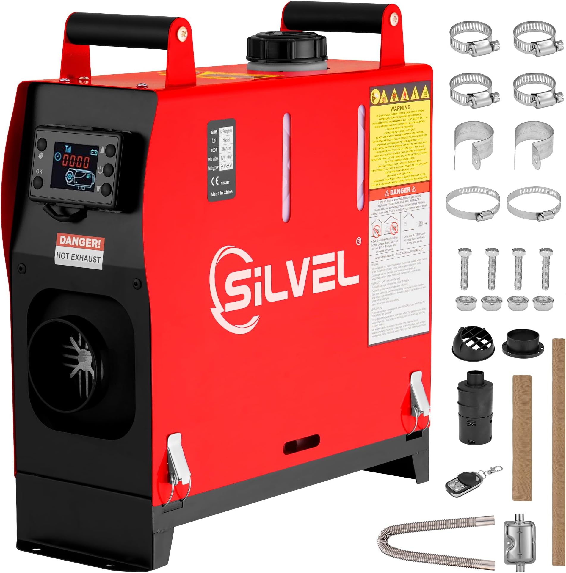 Amazon.com: SILVEL 12V 8KW Diesel Heater, All-in-One Diesel Air Heater ...