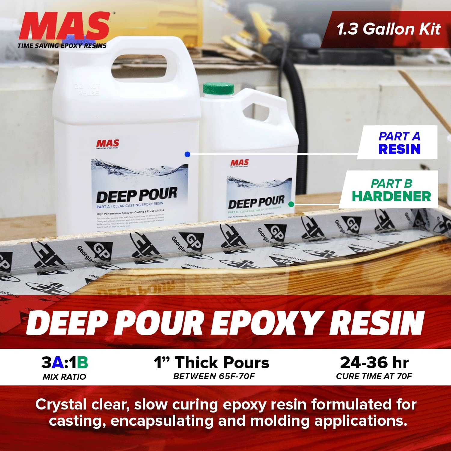 Snapklik.com : MAS Epoxies Epoxy Resin Kit 4-Gallon