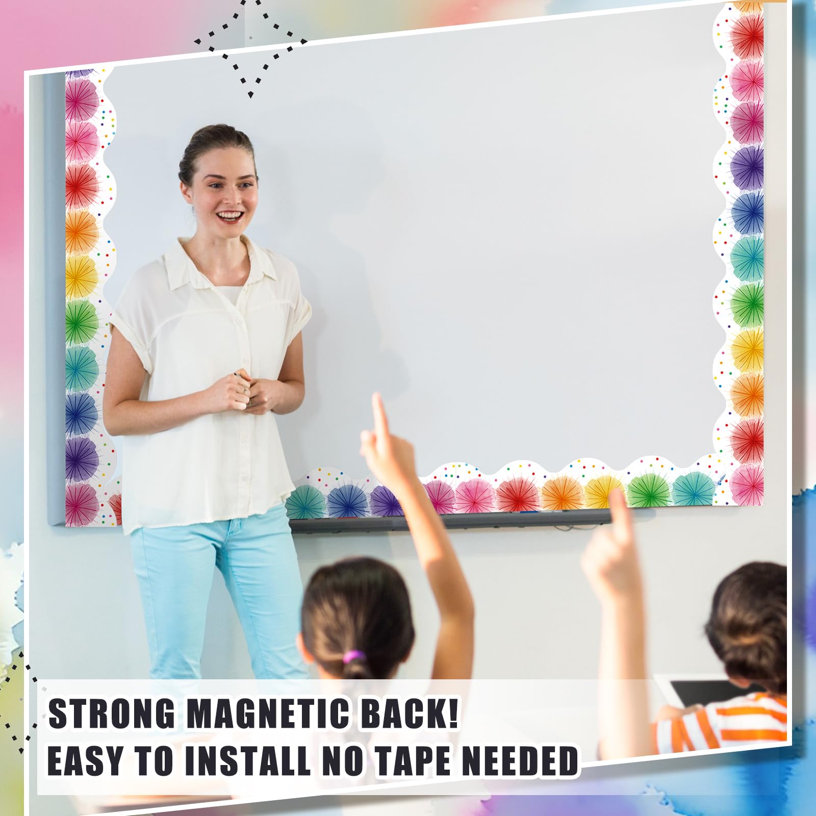 Snapklik.com : Umigy 30 Pcs Magnetic Borders For Classroom Whiteboard ...