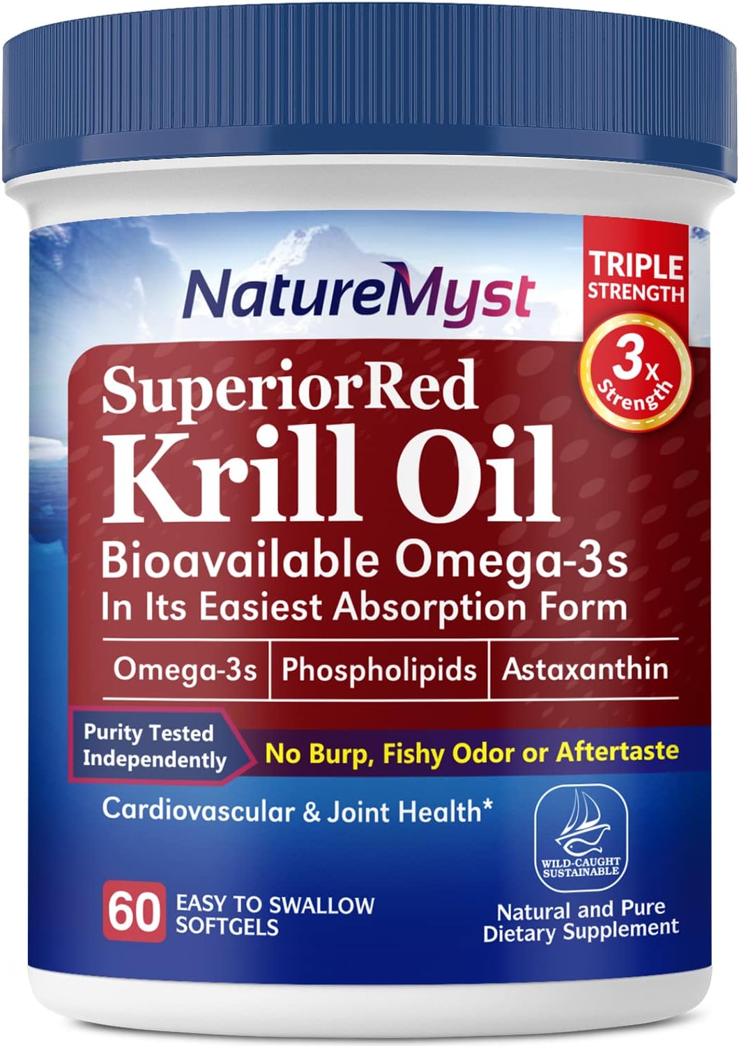 Amazon.com : NatureMyst Krill Oil, Professional Grade 60 Liquid ...