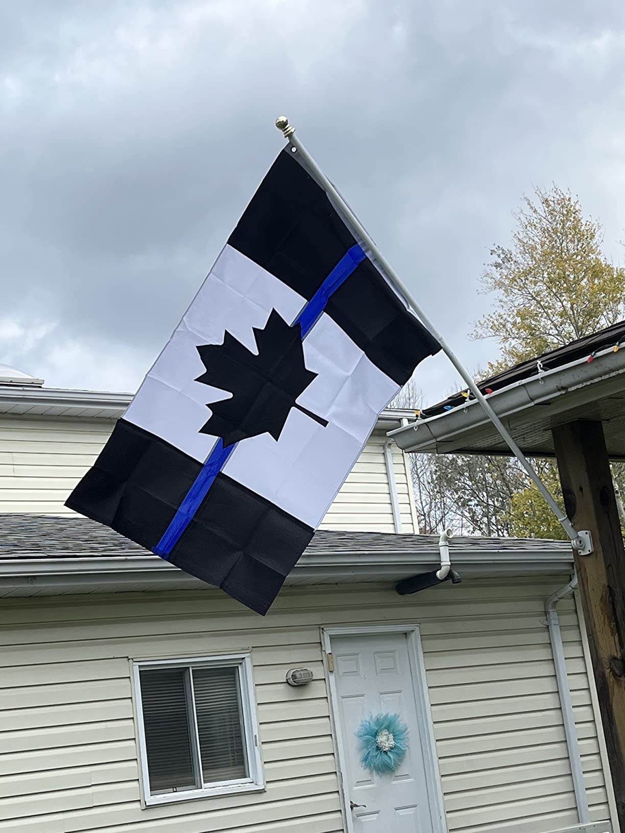 Heavy Duty Thin Blue Line Canada Flag 3x5Ft- Longest Lasting Nylon 210D ...