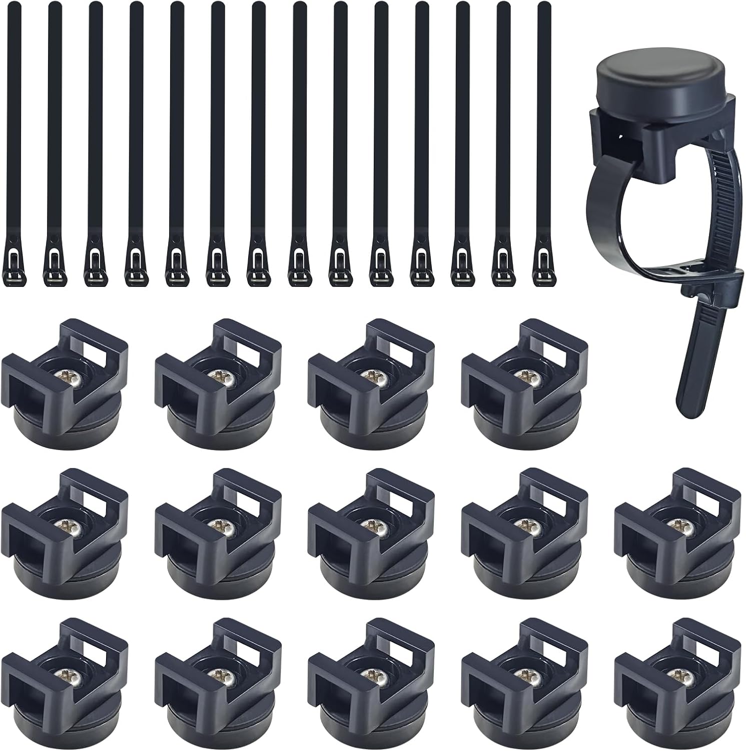 Amazon.com: 15pcs Magnetic Cable Zip Tie Base, Wire Cable Holder, Cable Ties Mount Wire Clips ...