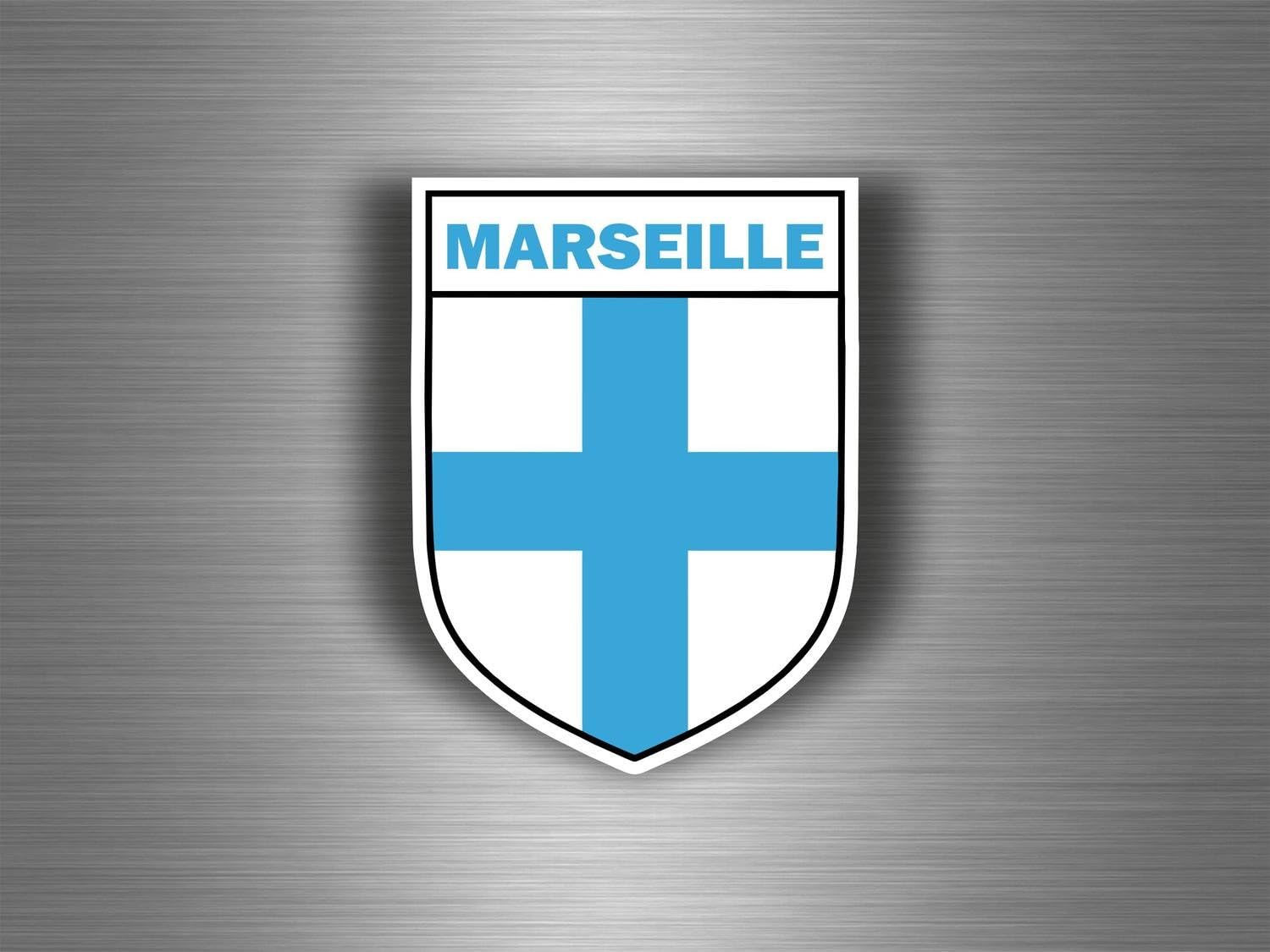 Akachafactory Aufkleber Sticker Auto Motorrad Wappen Stadt Marseille ...