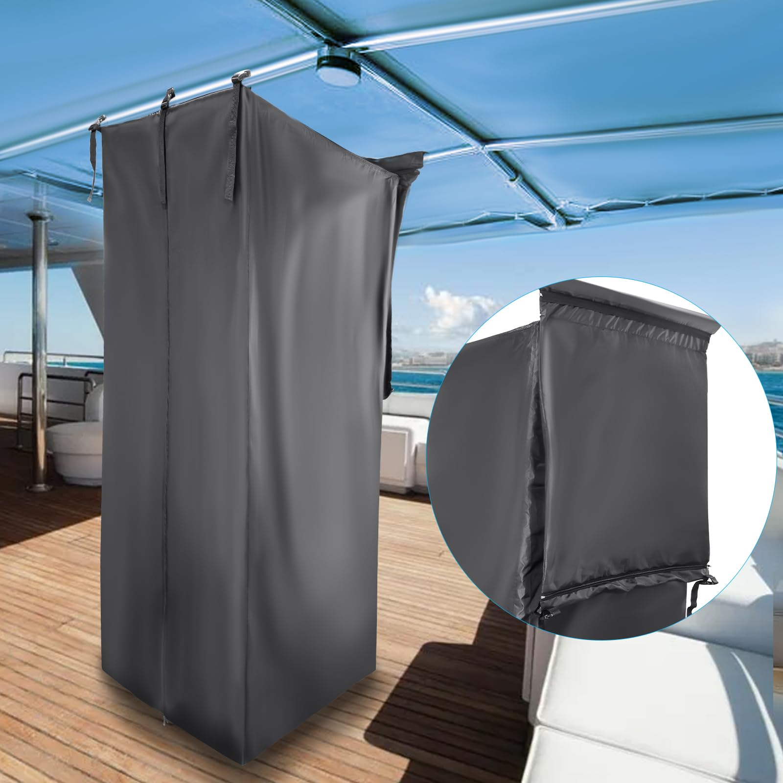 Amazon.com: WMPHE Pontoon Boat Privacy Tent Boats Curtain with Storage ...