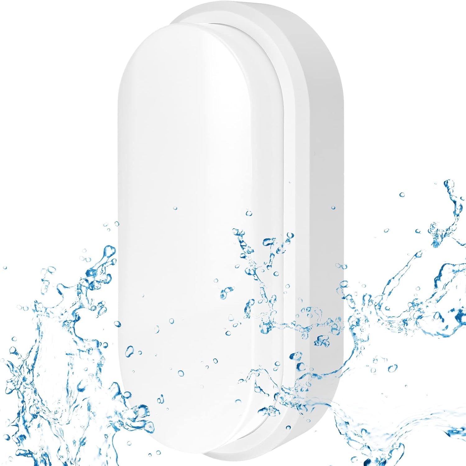 15W LED 4000K Flush Wall Mounted PIR Sensor Oval Bulkhead Wall Light ...