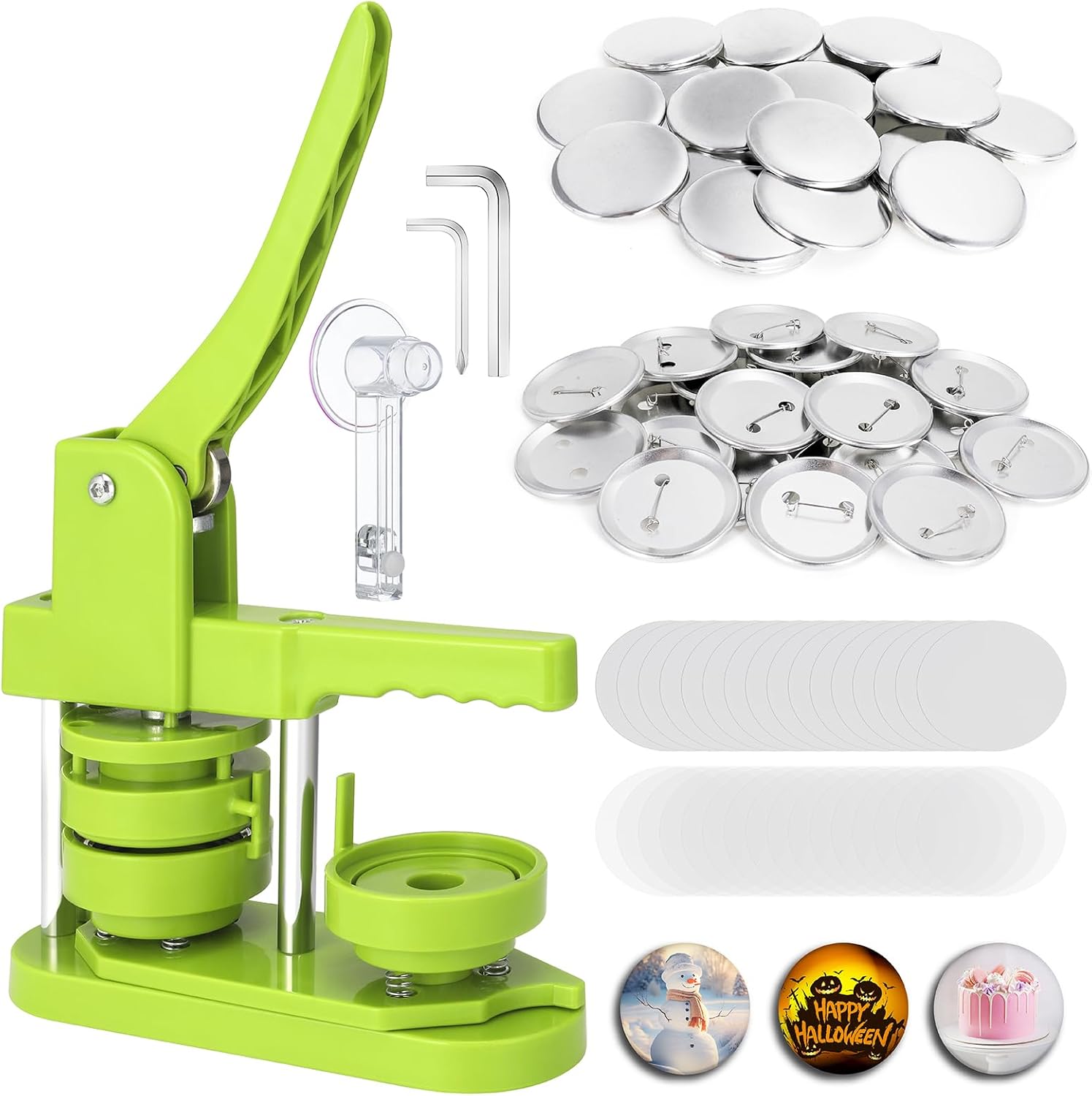 Badge Maker Machine Badge Button Press 58mm(2.28in) DIY Round Pin Badge Making Kit Badge Punch ...