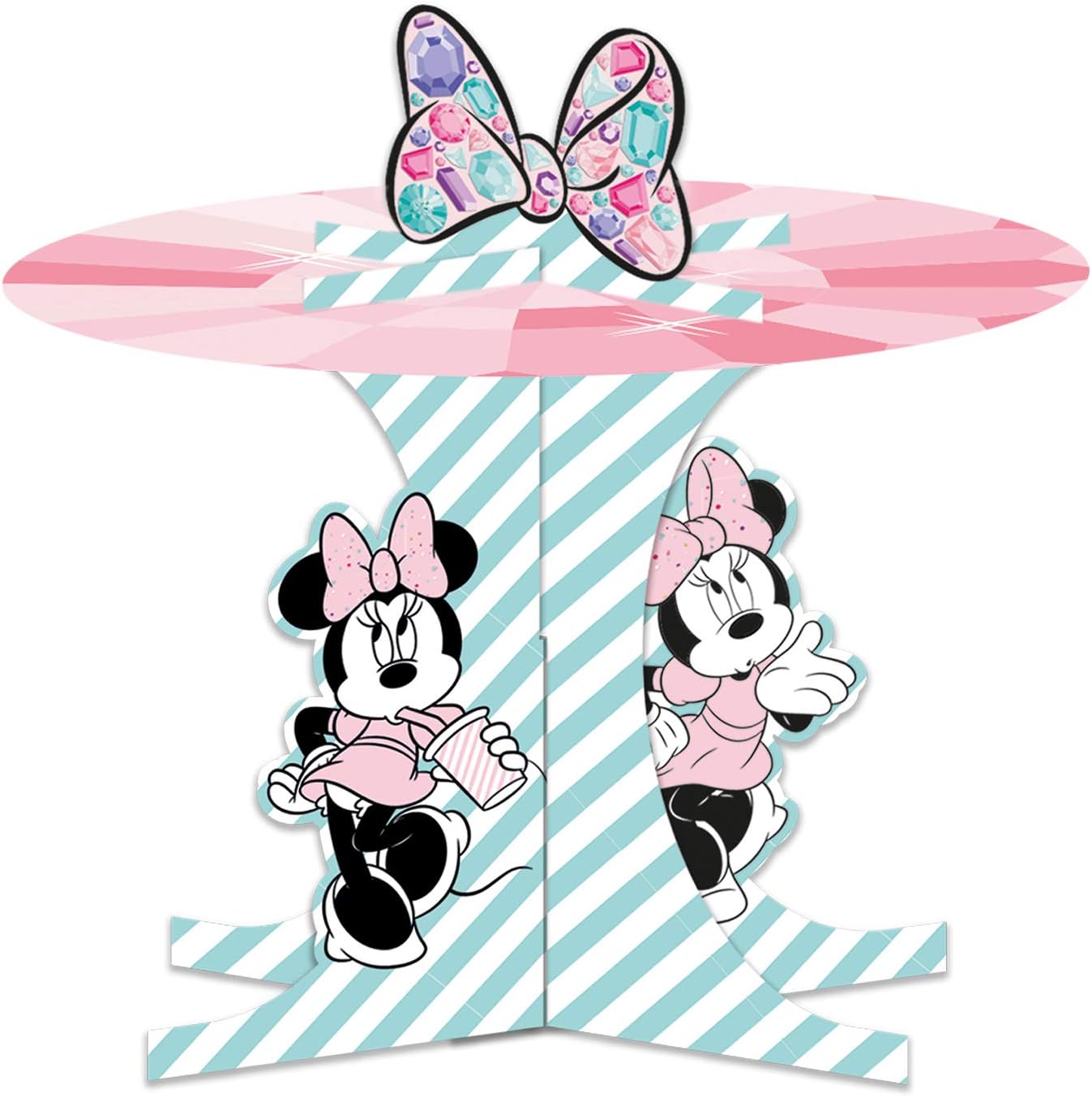 Disney Minnie Mouse Party Gem Cupcake Stand, Birthday Party Tableware ...