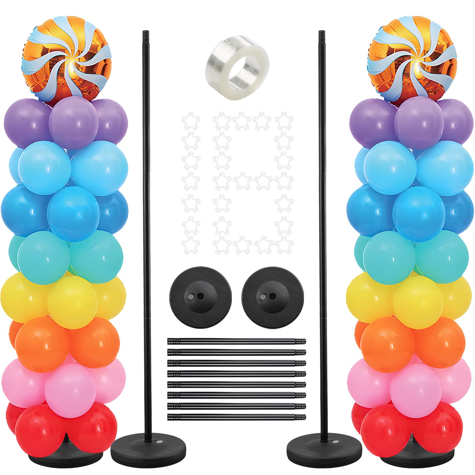 Amazon.com: Balloon Stand, 60 Inch Balloon Column Stand Kit Floor, Set ...
