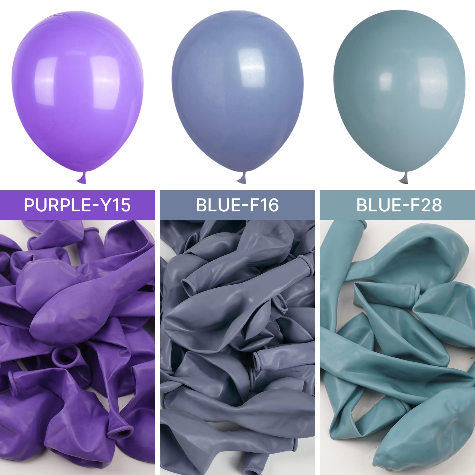 Snapklik.com : Dusty Blue Balloons 51 Pcs 12 Inch Boho Blue Latex ...