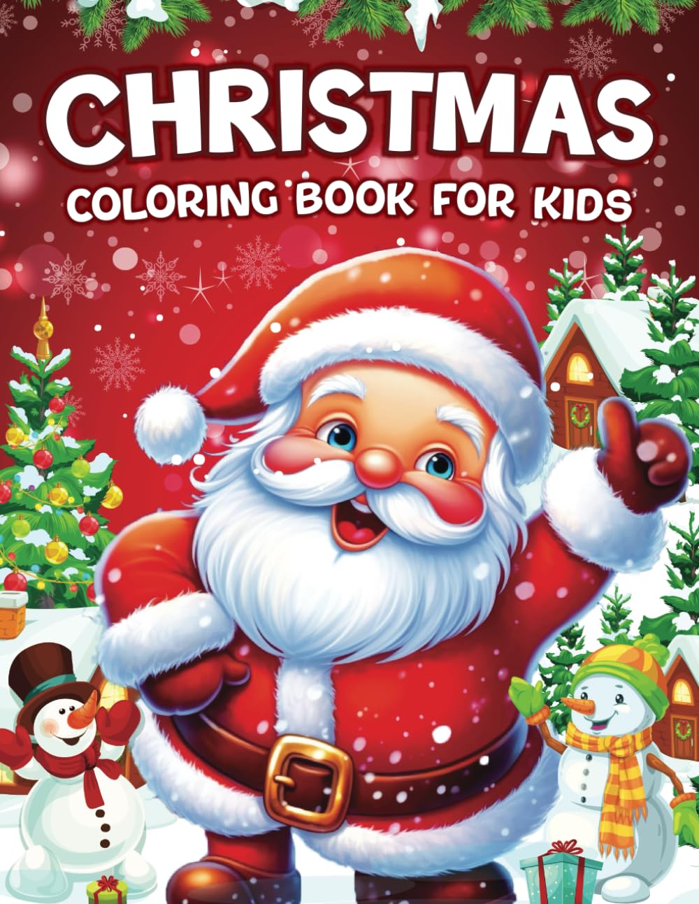 Christmas Coloring Book For Kids: Christmas Coloring Pages with 50 ...