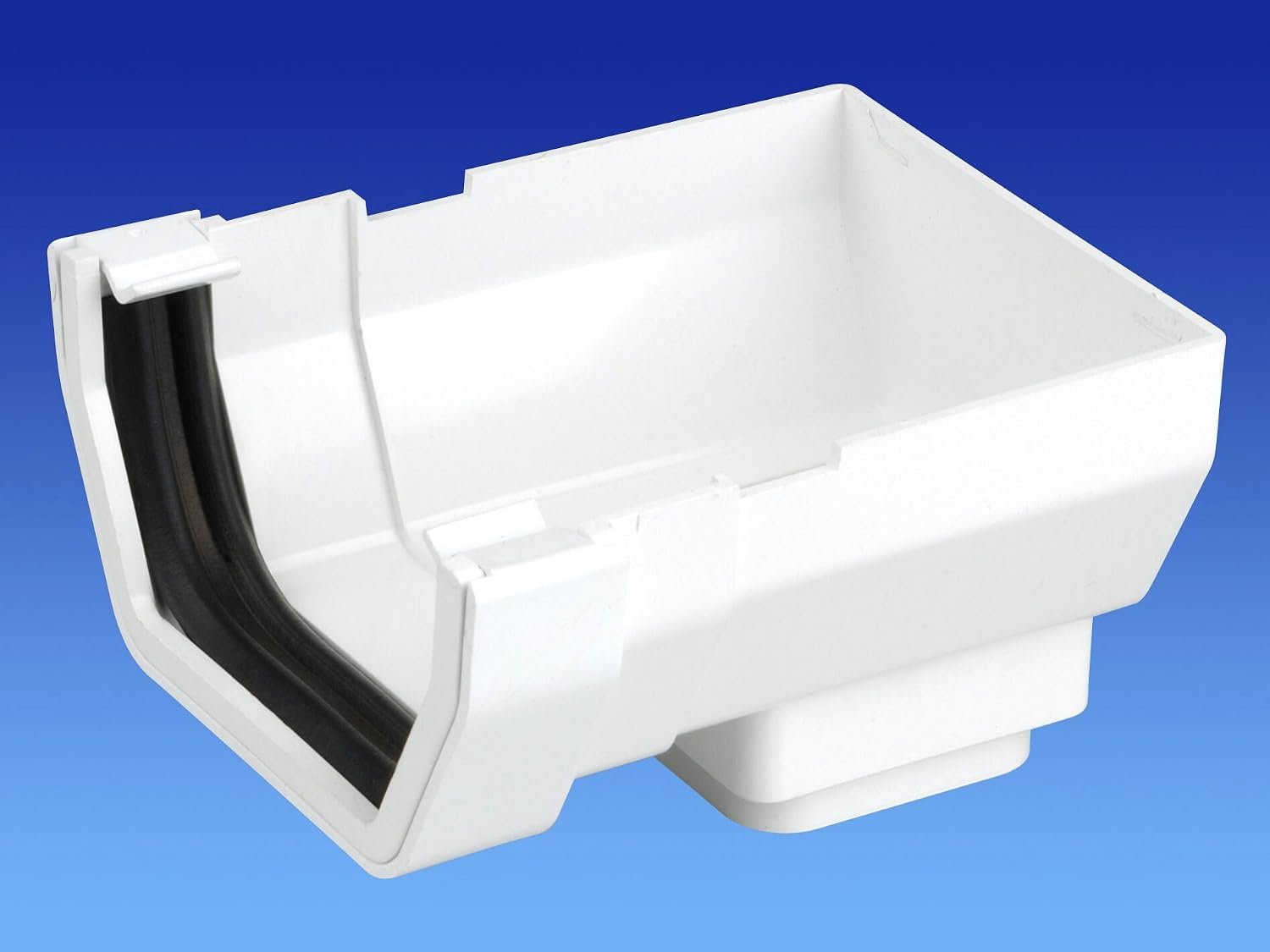 Wavin 4t807 W weiß Osma Squareline 100 mm weiß Dachrinne Serie (stopend ...