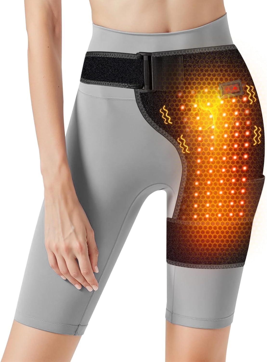 Amazon.com: Yabuu Cordless Heated Hip Joint Support Bracket Heating Pad ...